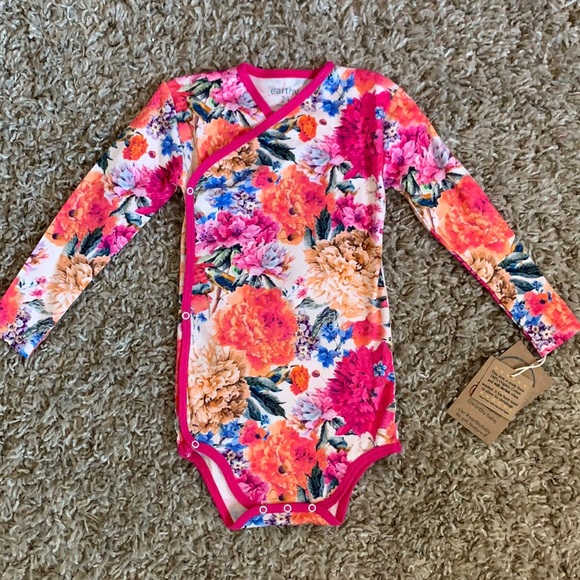 Earthy | One Pieces | Earthy Baby Floral Organic Cotton Bodysuit Onesie ...